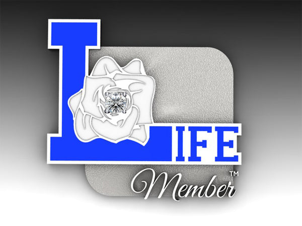 Zeta Life Member Pin/With Diamond - Blu Culture Collections